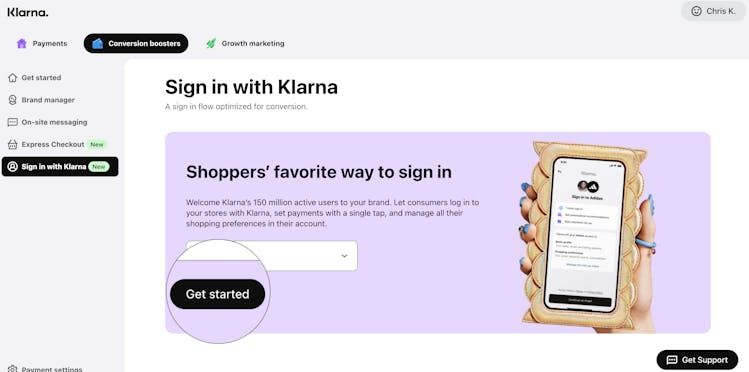 Before you start with Sign in with Klarna